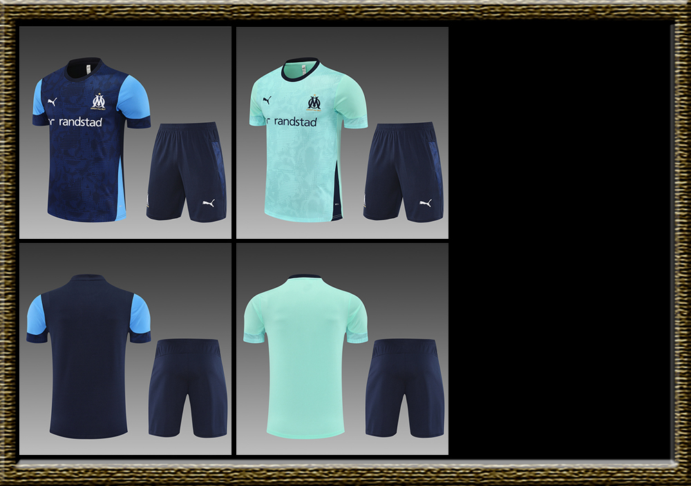 2025-2026 Marseille adult Training clothes short sleeves